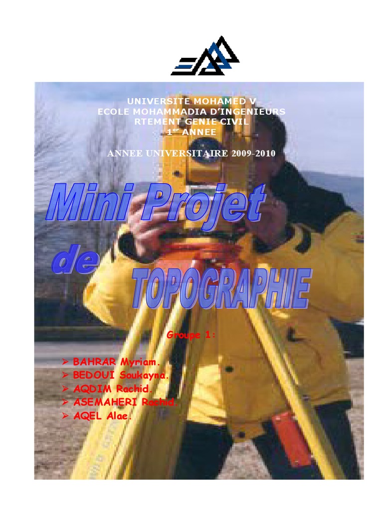 Projet de Topographie 2009 | PDF | Grandeur physique | Géographie