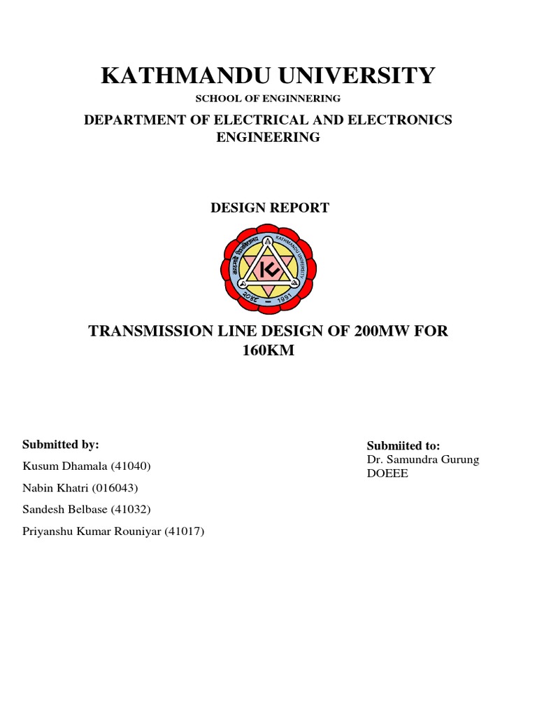 Transmission Line Design For 200 MW For 160Km | PDF | Electric Power ...