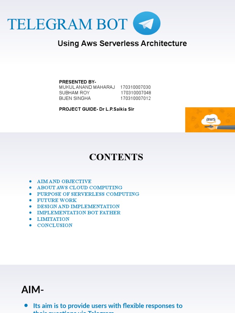 Telegram Bot: Using Aws Serverless Architecture | PDF
