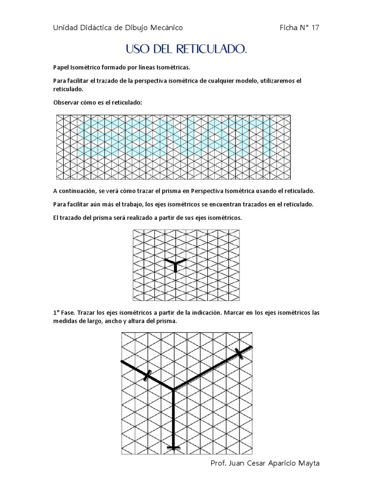 Ficha #017 USO DEL RETICULADO | PDF | Perspectiva (Gráfica) | Dibujo