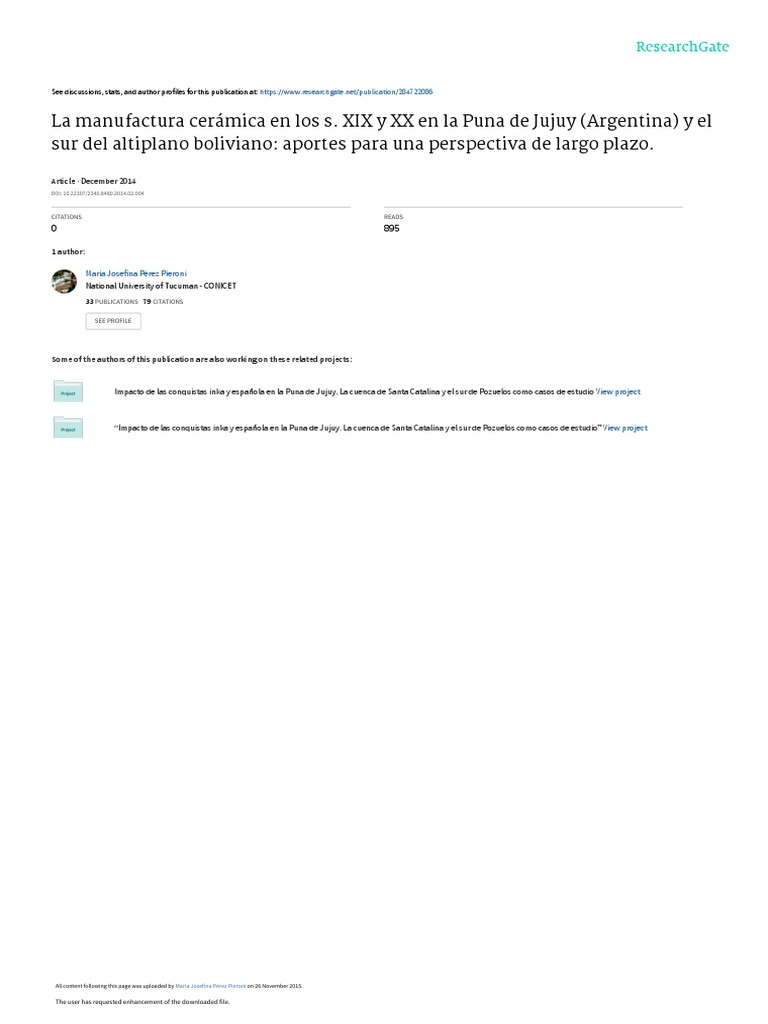 Cerámica En Bolivia Historia Y Producción Pdf Bolivia Cerámica