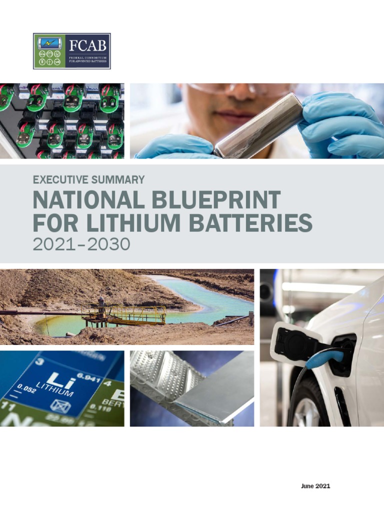FCAB National Blueprint Lithium Batteries 0621 - 0 | PDF | Electric ...