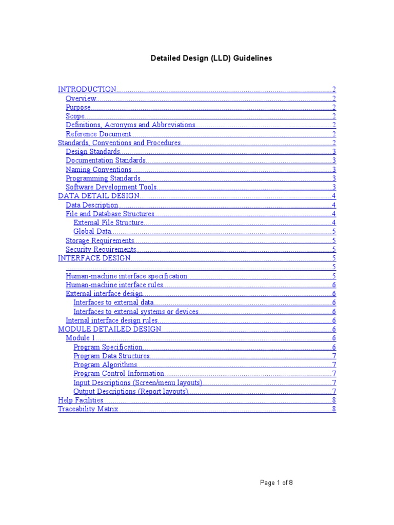 LLD Guidelines for Software Development | PDF | Programming Language ...