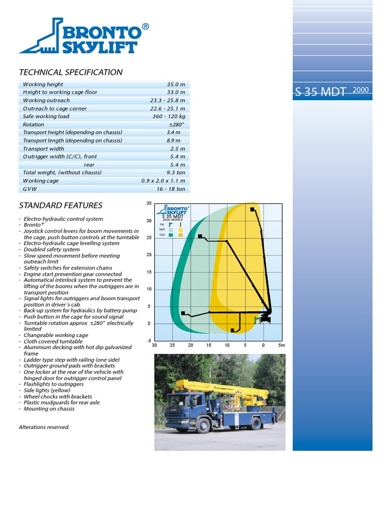 Bronto S35 MDT | Download Free PDF | Vehicles | Automotive Industry