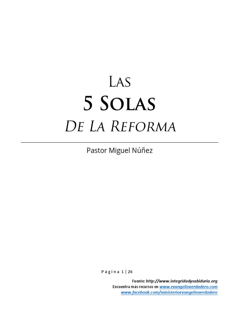 Las 5 Solas | PDF | Sola Fide | Salvación