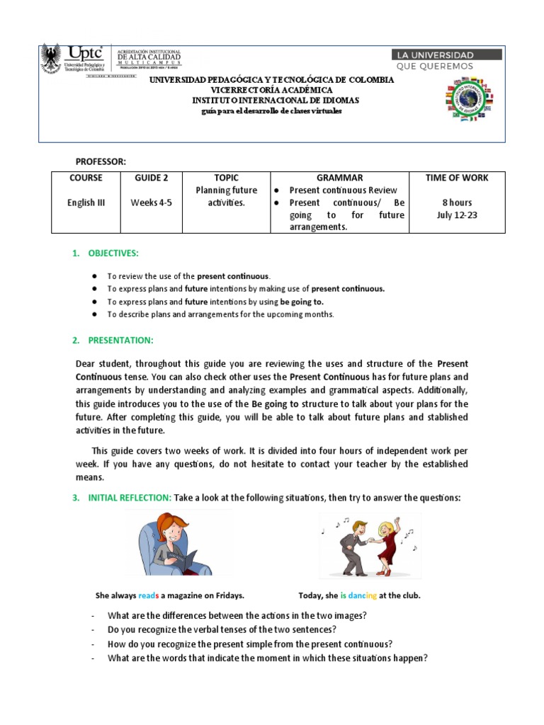 English III GUIDE 2 (WEEKS 4-5) | PDF | Grammatical Tense | Grammar