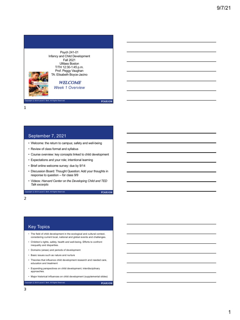 Week 1 Slides | PDF | Id | Developmental Psychology