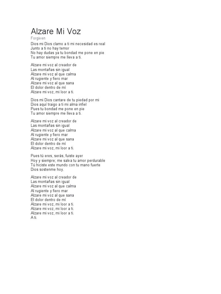 Alzare Mi Voz | PDF | Cristo (título) | Jesús