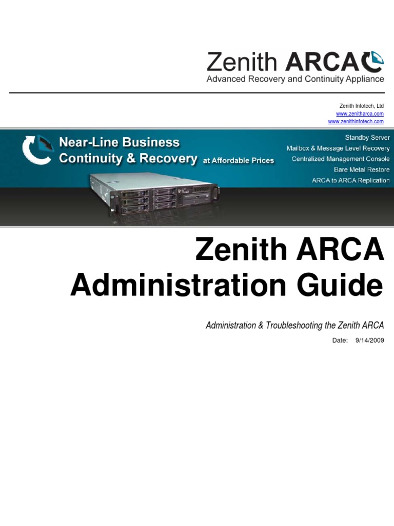 ARCA Administration Guide | PDF | Backup | Port (Computer Networking)