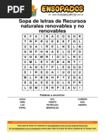 Sopa de Letras de Los Ecosistemas | PDF