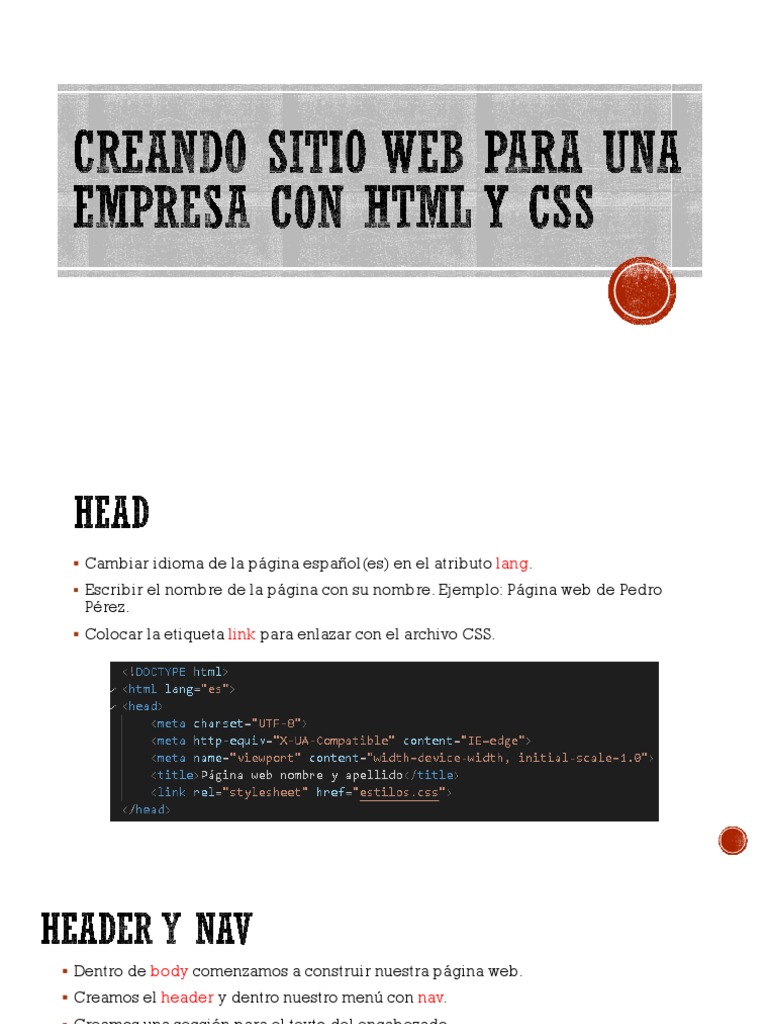 Creando Sitio Web para Una Empresa Con HTML y Css | PDF | HTML | Informática