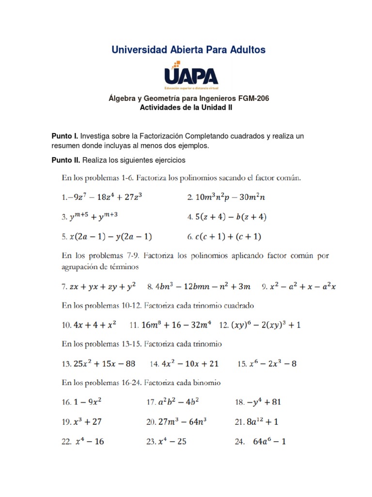 Actividades de La Unidad II | PDF
