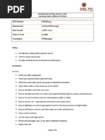Server Sidework Checklist | PDF | Restaurants | Home