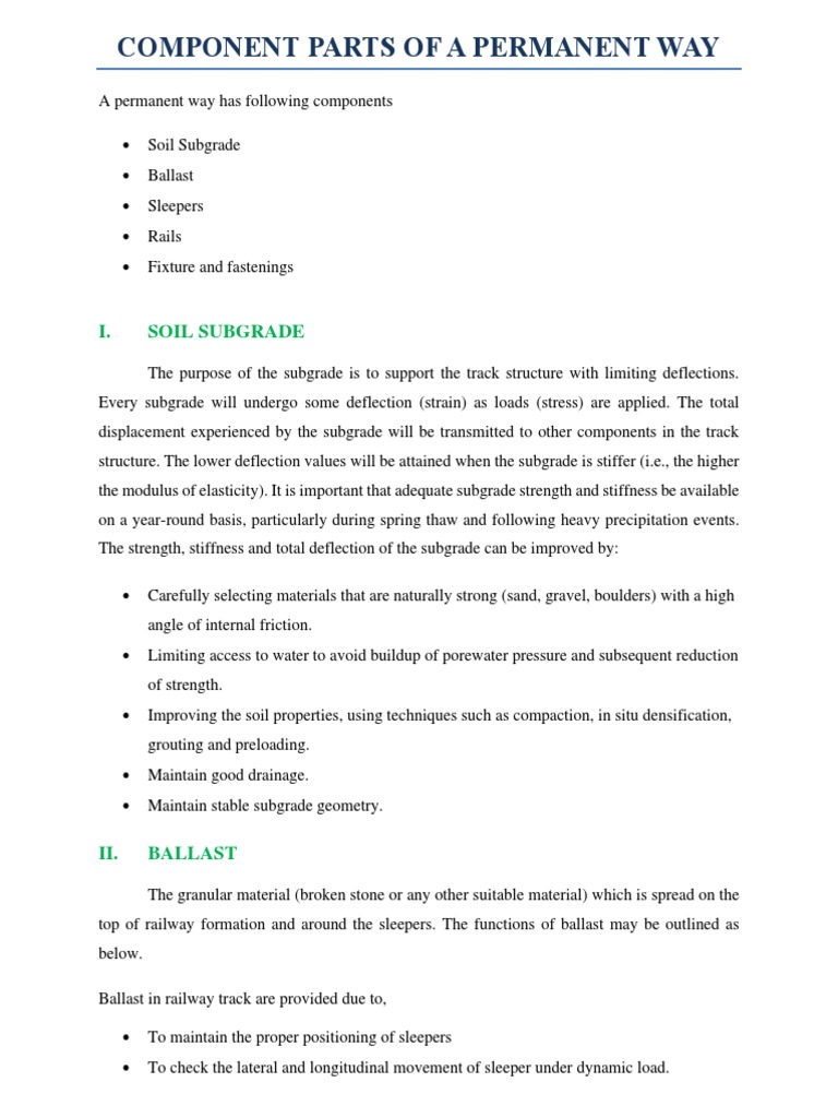 Components of Railway | Download Free PDF | Track (Rail Transport ...