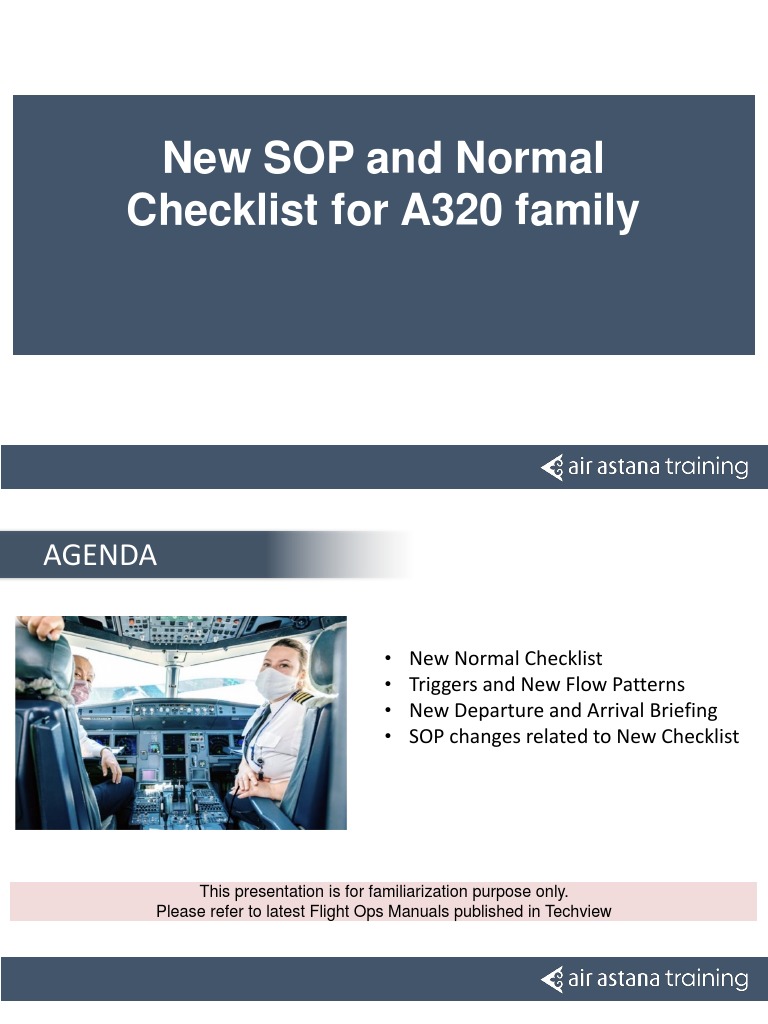 New SOP and Normal Checklist For A320 Family | Download Free PDF ...