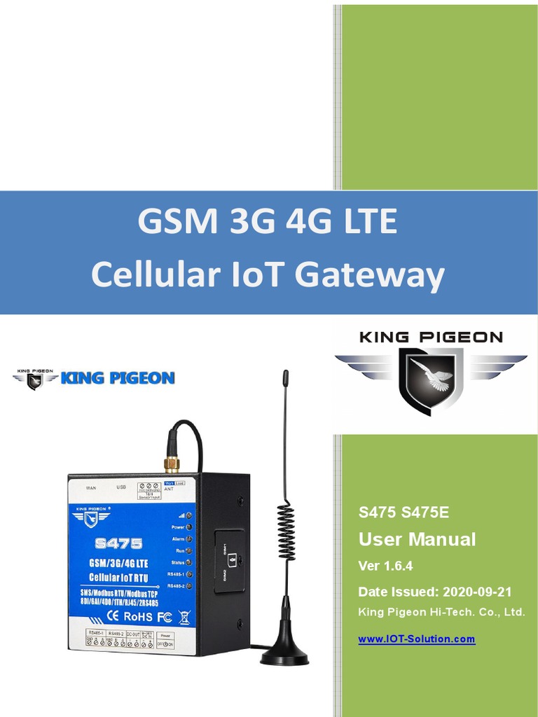 GSM 3G 4G Lte Cellular Iot Gateway: User Manual | PDF | General Packet ...