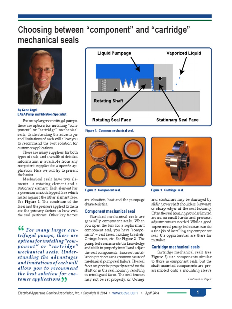 Choosing Between "Component" and "Cartridge" Mechanical Seals | PDF ...