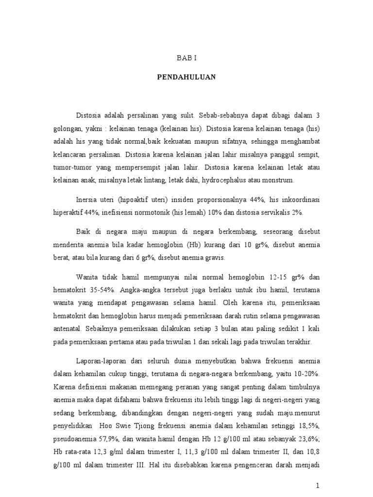 Case Inersia Uteri Hipotonik | PDF