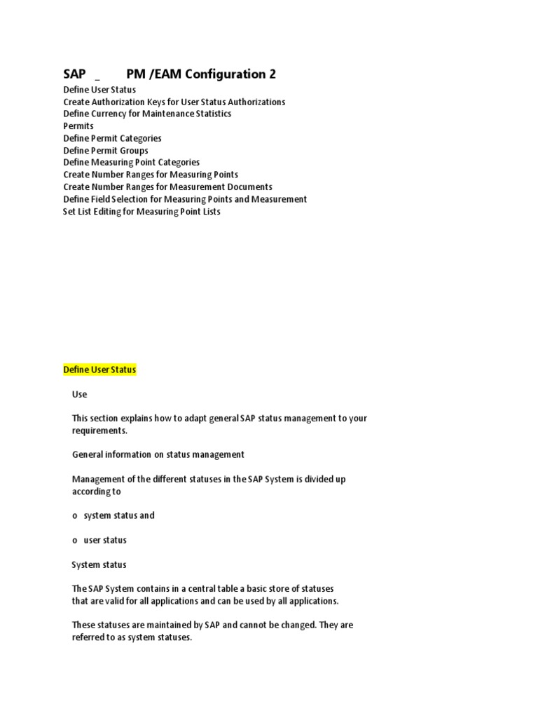 SAP PM Configuration Part 2 | PDF | Measurement | Computing