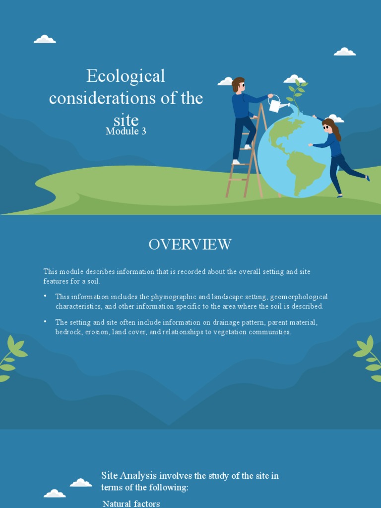 Ecological Considerations of The Site | PDF | Erosion | Geomorphology
