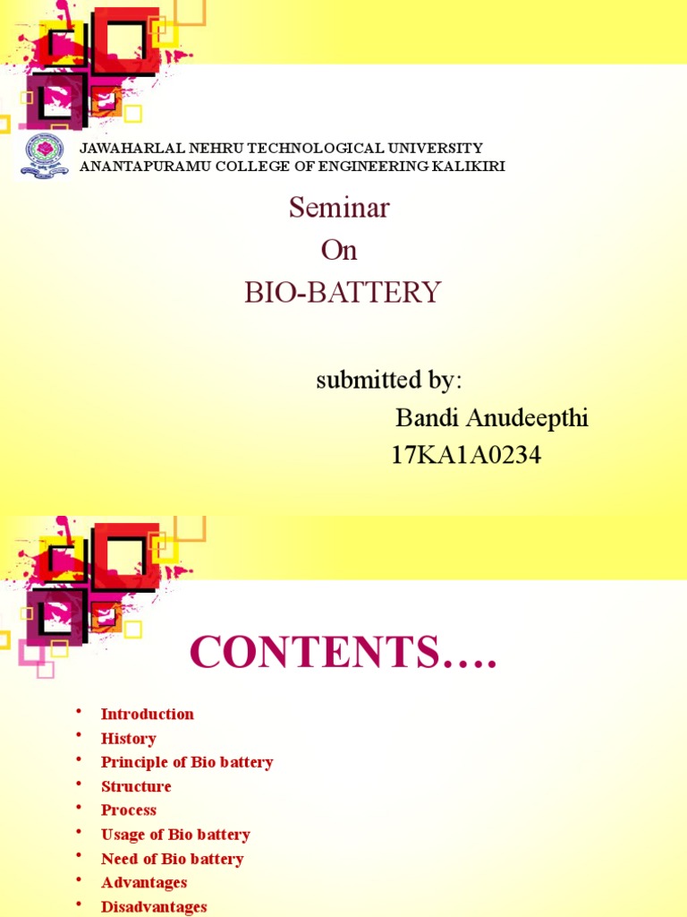 Biobattery PPT 4 | PDF | Anode | Cathode