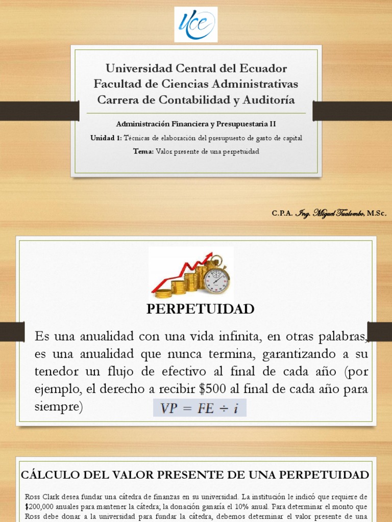 Unidad 1 - 4 Valor Presente de Una Perpetuidad | PDF