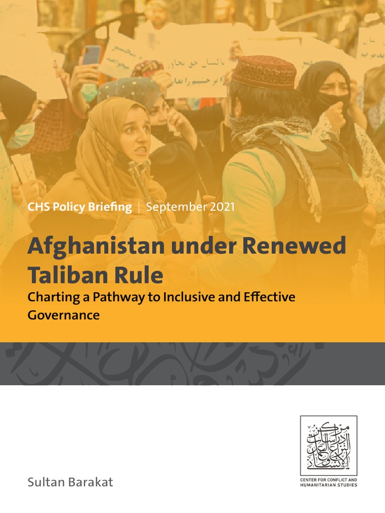 Afghanistan Under Renewed Taliban Rule Policy Brief | PDF | Taliban ...