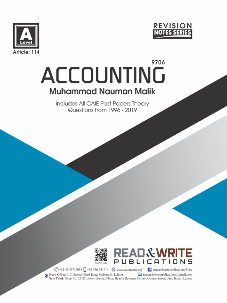 Accounting A Level Teacher Notes Series | PDF | Depreciation | Cheque