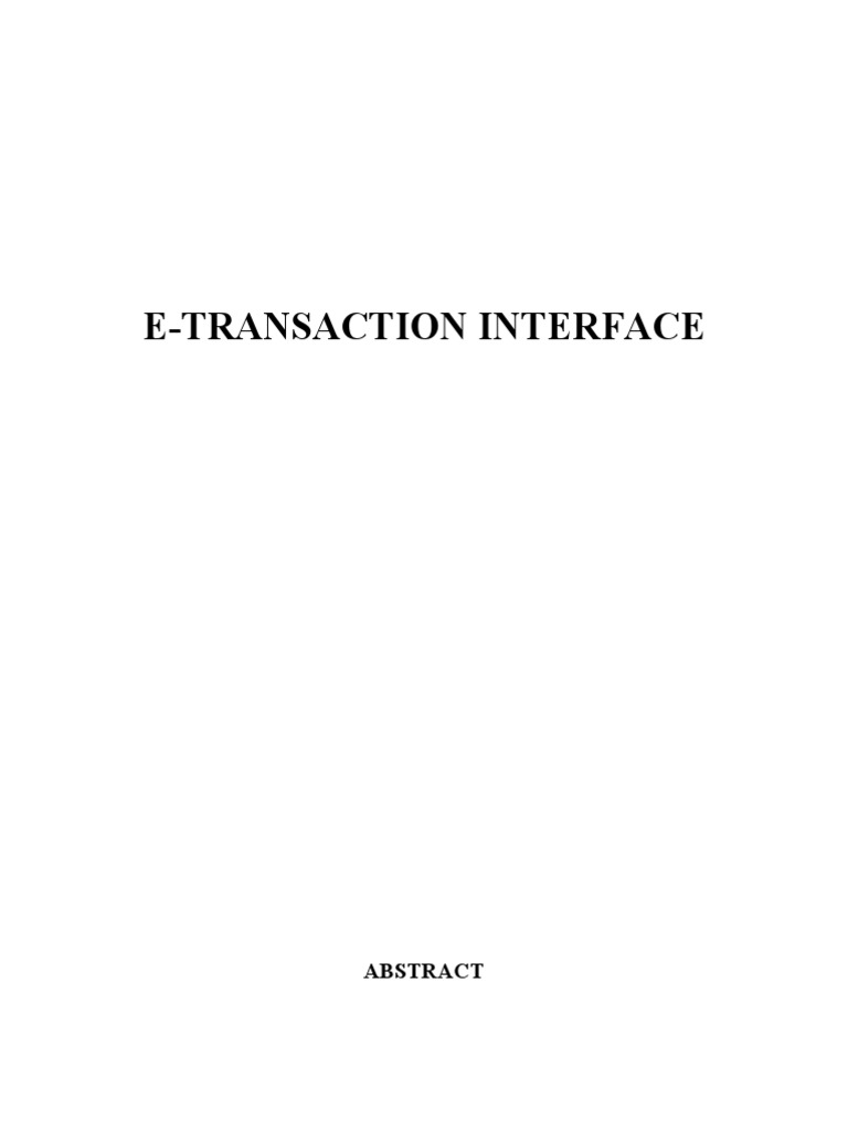 E-Transaction Interface | PDF | Java Virtual Machine | Java Server Pages