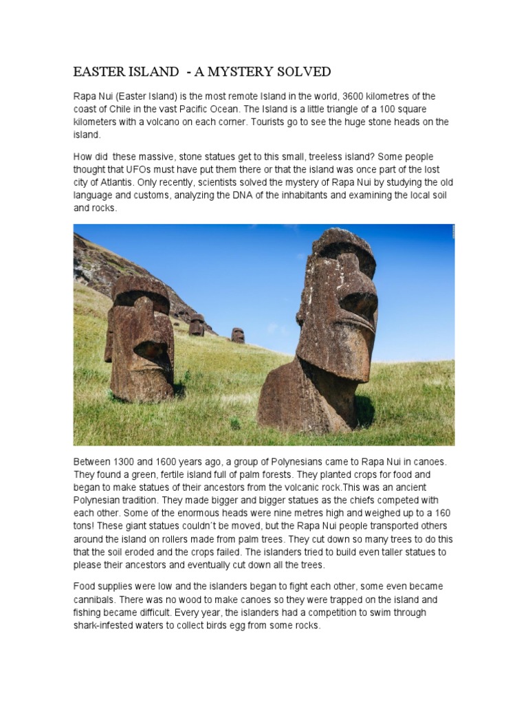 Easter Island - A Mystery Solved | PDF