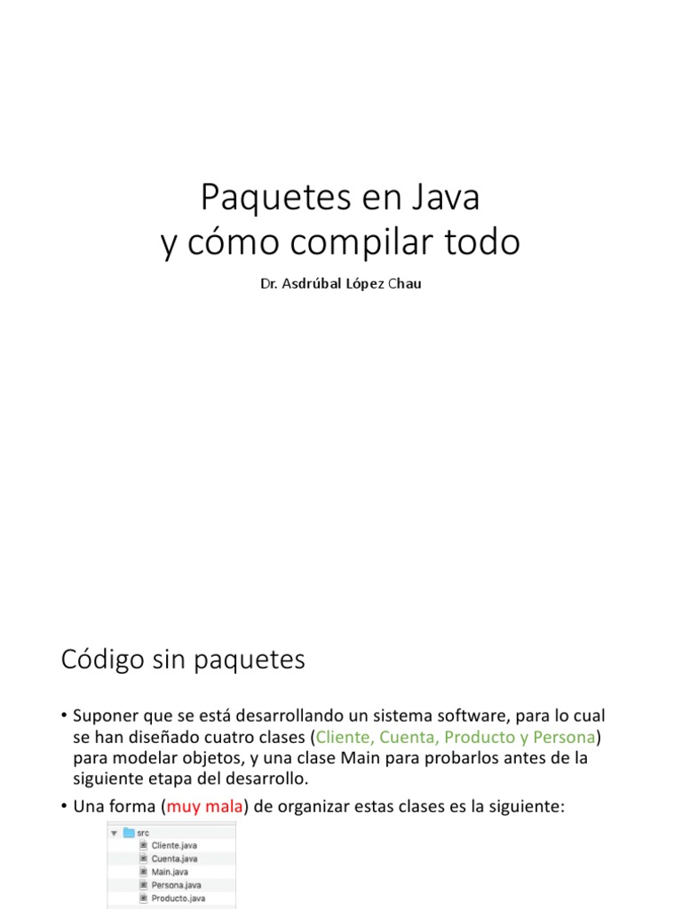 Paquetes Java | PDF | Java (lenguaje de programación) | Archivo de ...
