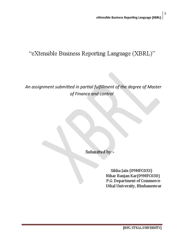 Extensible Business Reporting Language (XBRL) | PDF | Xml Schema | Economies