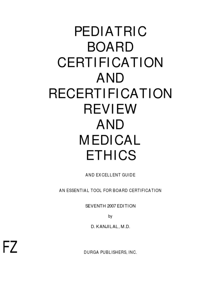 Pediatric Board Certification and Recertification Review and - PDF ...