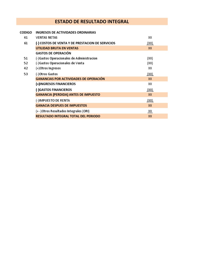 Estado de Resultado Integral | PDF