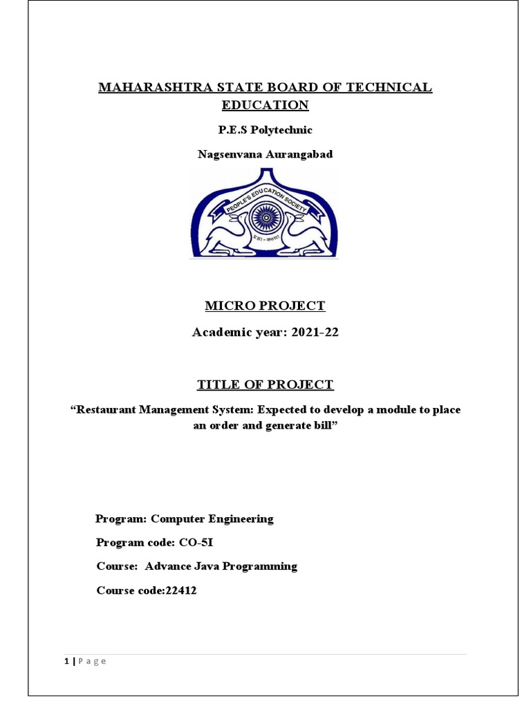 Advance Java Program Microproject | PDF | Menu | Application Software Advance Java Program Microproject | PDF | Menu | Application Software