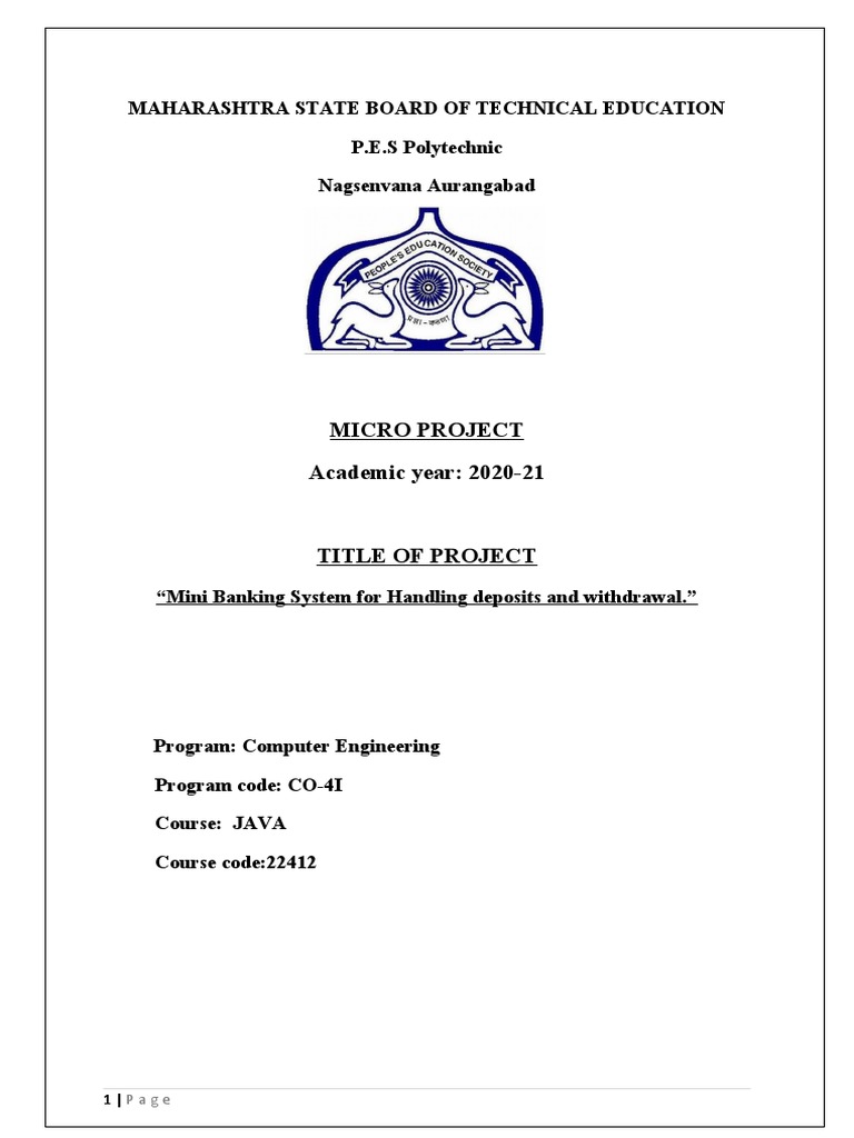 JAVA Micro Project | PDF | Banks | Cheque
