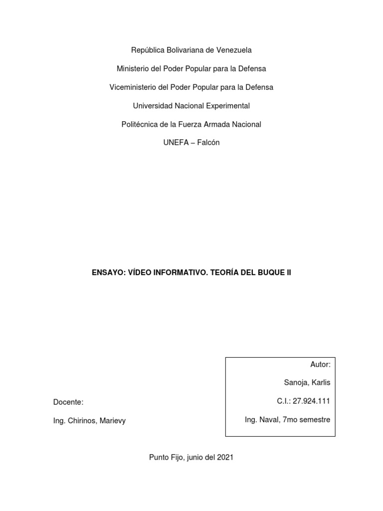 Teoria Del Buque II | PDF | Barcos | Mar