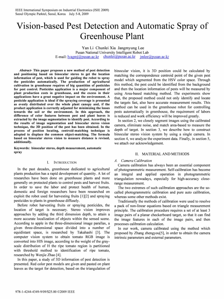 Vision-Based Pest Detection and Automatic Spray of Greenhouse Plant ...
