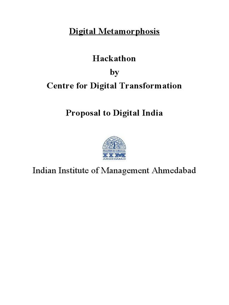 Digital Metamorphosis Hackathon Overview | PDF | E Commerce | Governance