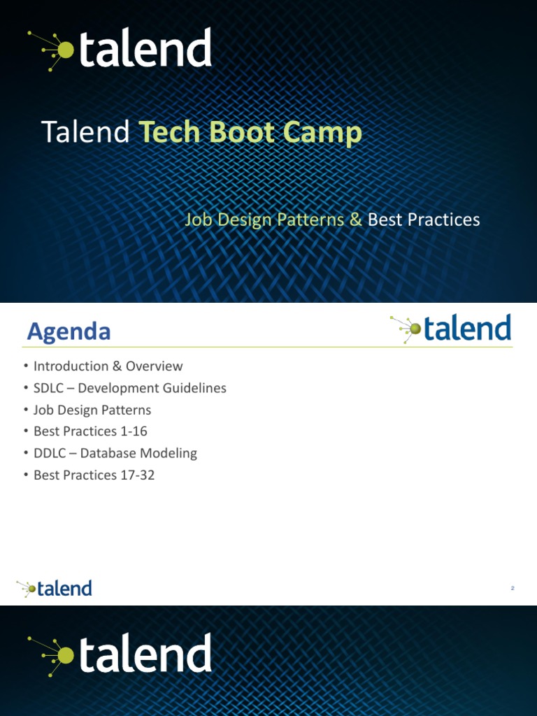 Talend Job Design Patterns Guide | PDF | Variable (Computer Science ...