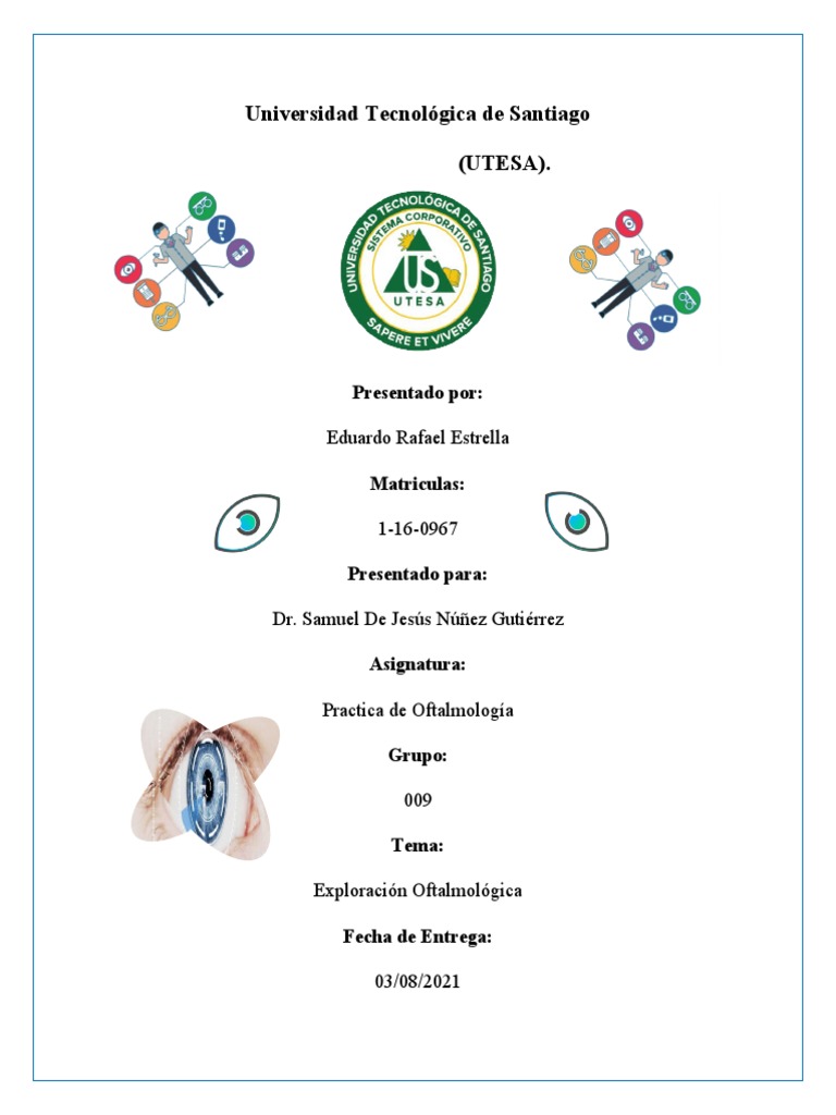 Guía de Exploración Oftalmológica | PDF | Ojo humano | Cara