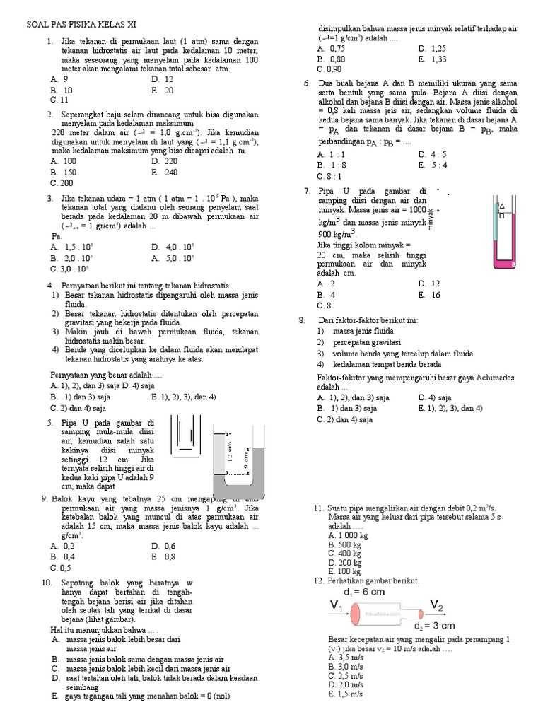 Soal Pas Fisika Kelas Xi | PDF