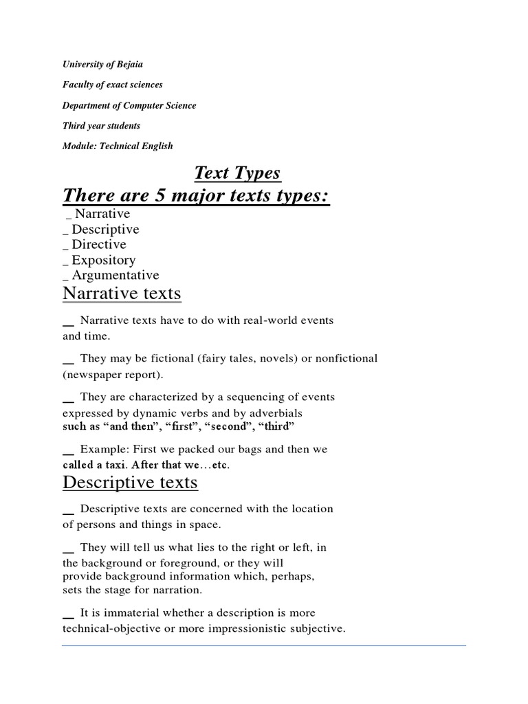 Types of Text | PDF | Essays | Persuasion