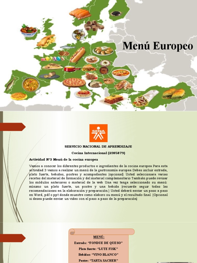 Evi 3 Menu Europeo | PDF | Postres | Vino