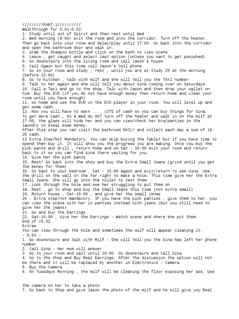 Walkthrough Full Part1 4 V0 35 Pdf Room