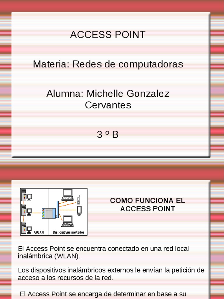 Qué es y cómo funciona un Access Point | PDF | Punto de acceso ...