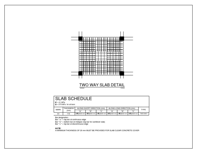 2 Way Slab Detail | PDF