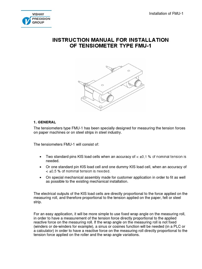 Installation of FMU-1 | PDF | Force | Bearing (Mechanical)