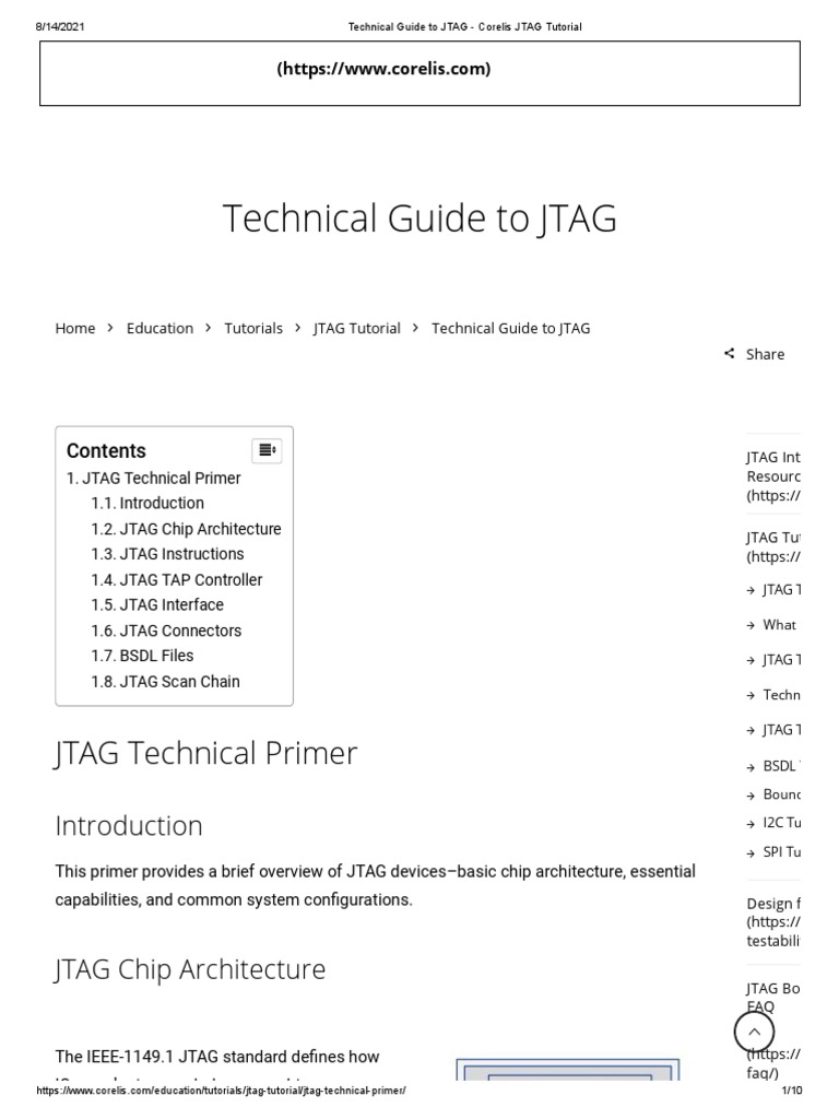 Technical Guide To JTAG - Corelis JTAG Tutorial | PDF | Computer Engineering | Electronic Design