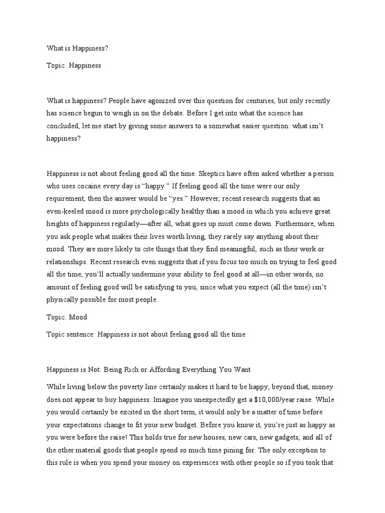 What Is Happiness | PDF | Happiness | Feeling